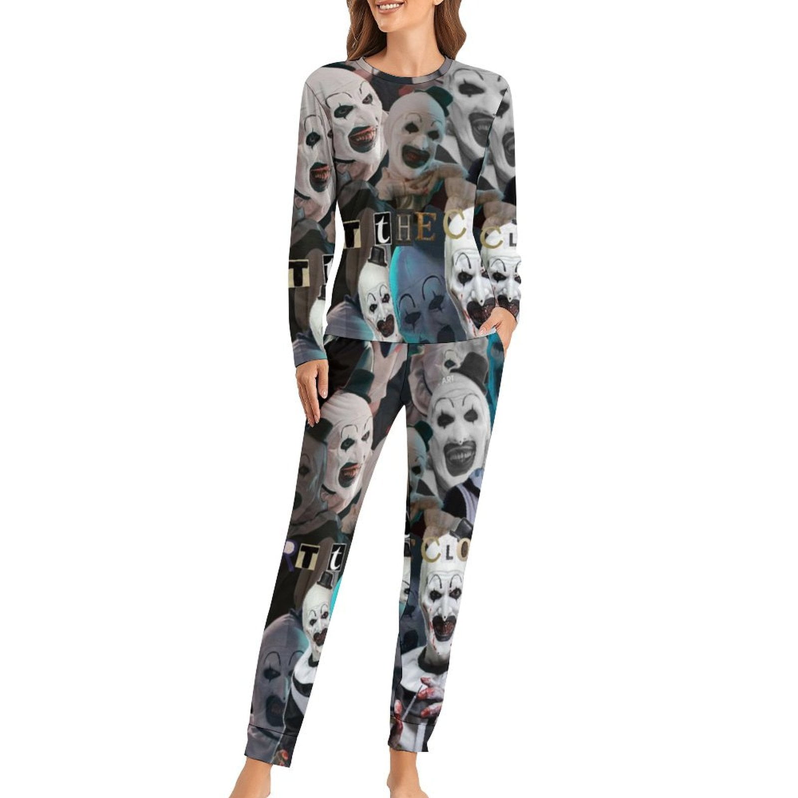 Horror Terrifier Clown Women's Pajama Set Soft Cozy House Wear Sets ...