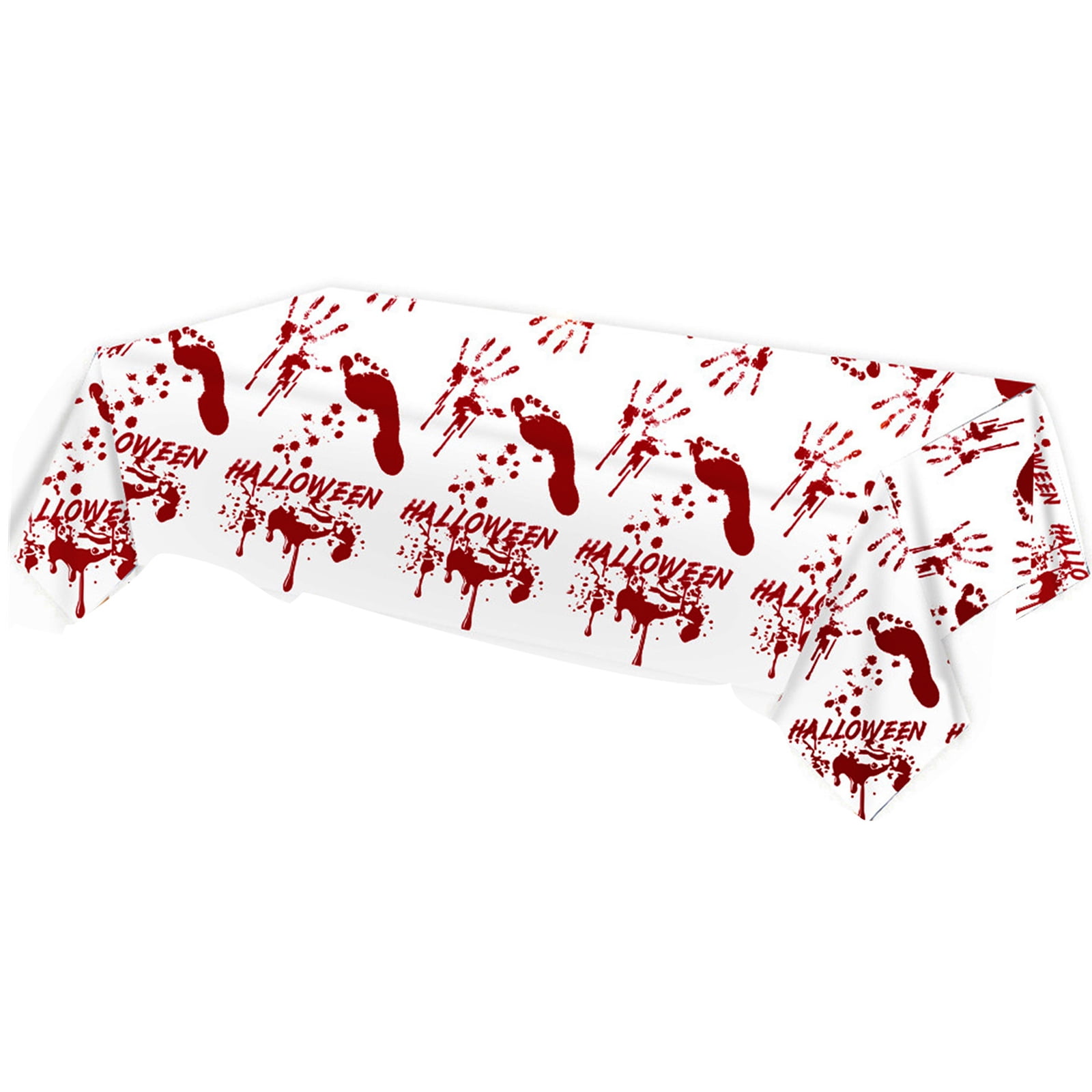 Horror Themed Bloody Handprint Tablecloth Sturdy Polyethylene Fabric ...