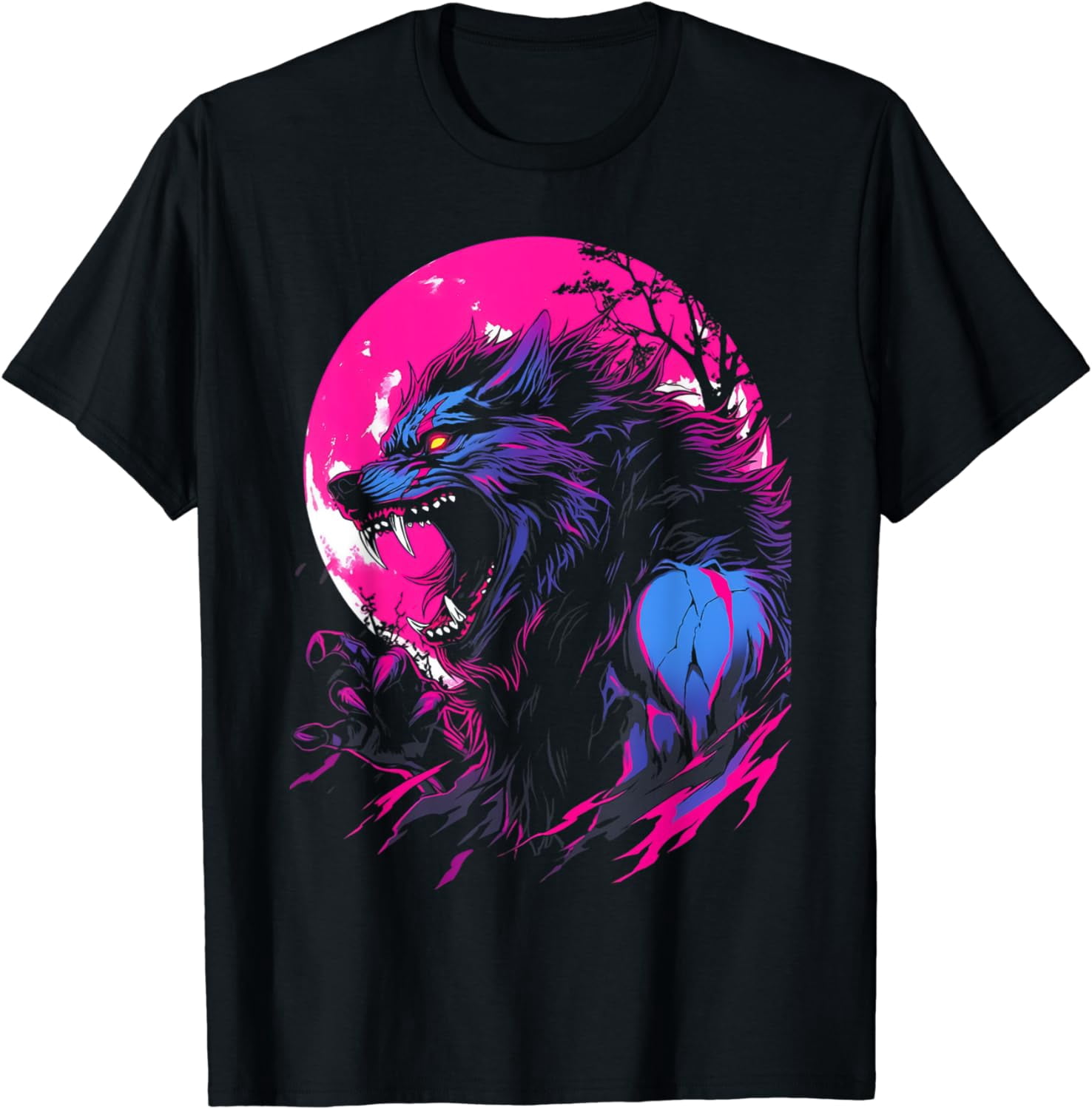 Horror Werewolf Head Halloween Mythology Wolf Shifter Lycan T-Shirt ...
