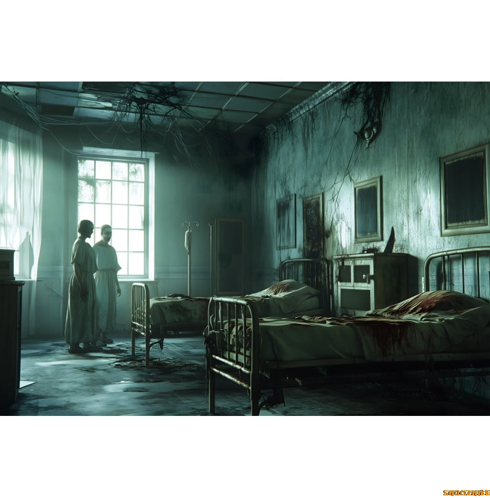 Horror Zombie Hospital Sce Backdrop Room Escape Haunted r Hallowe Kids ...