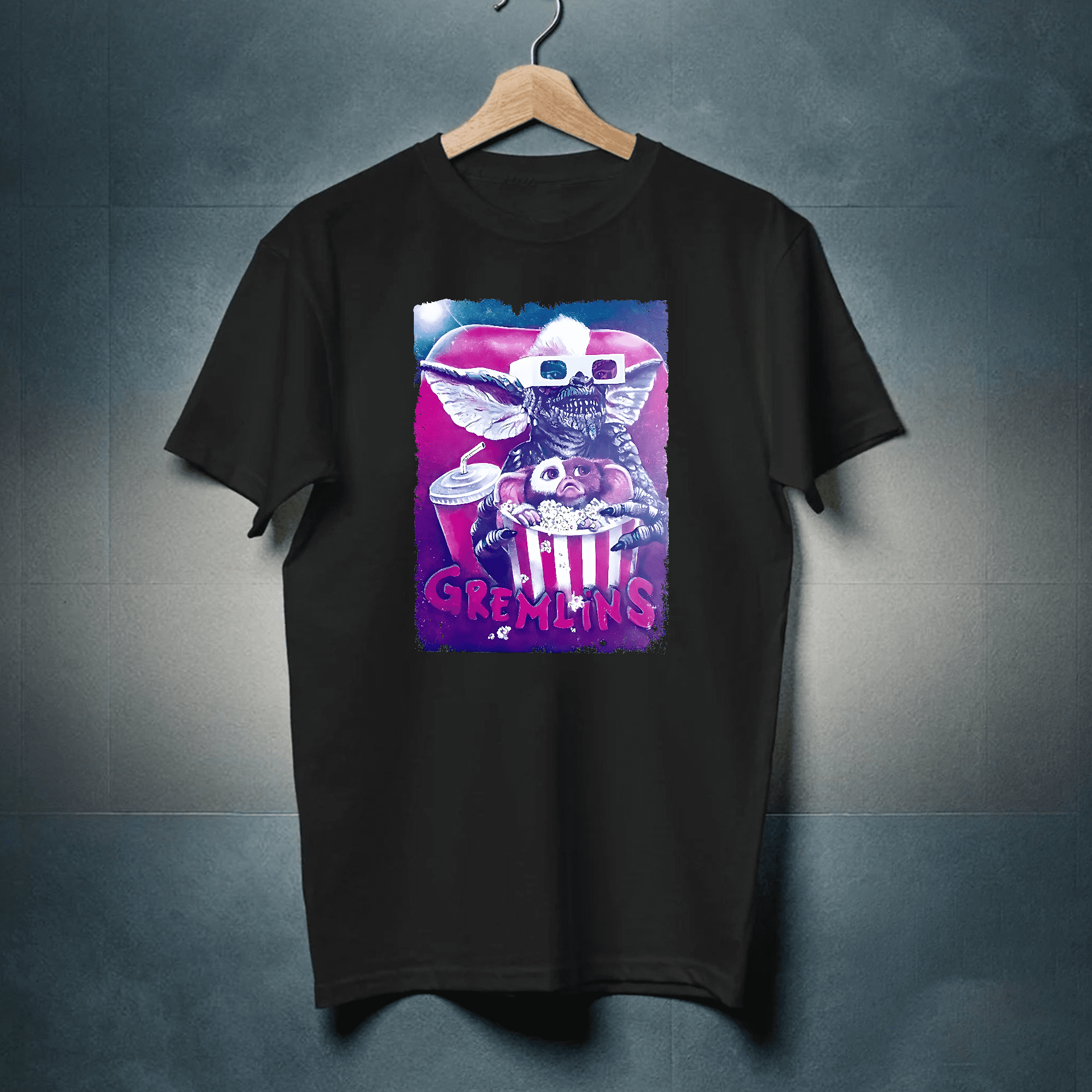 Horror-comedy movie tee, unique vintage cinema merchandise shirt-C ...