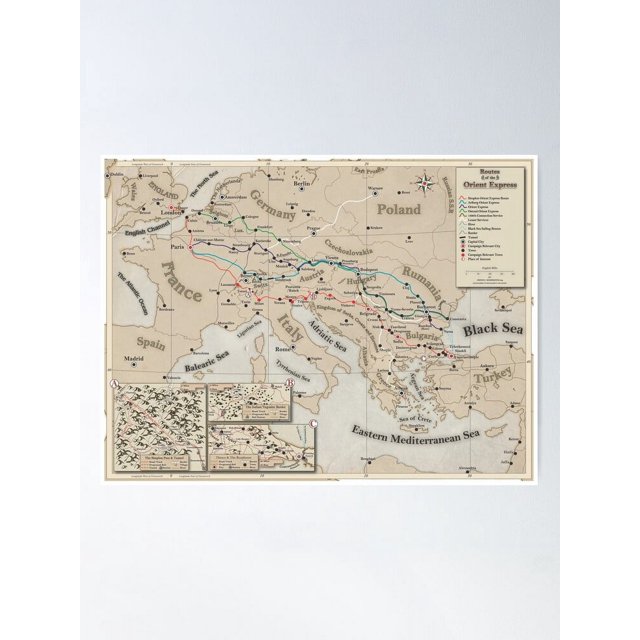 Horror on the Orient Express - Route Map Poster - Walmart.com