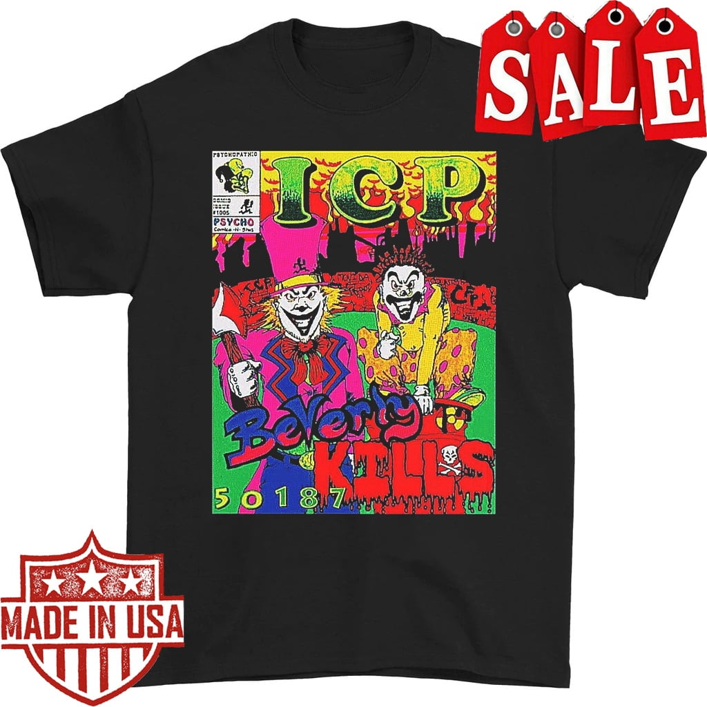 Horrorcore Music Inspired Shirt – Black Clown Graphic Fan Tee S-3XL ...