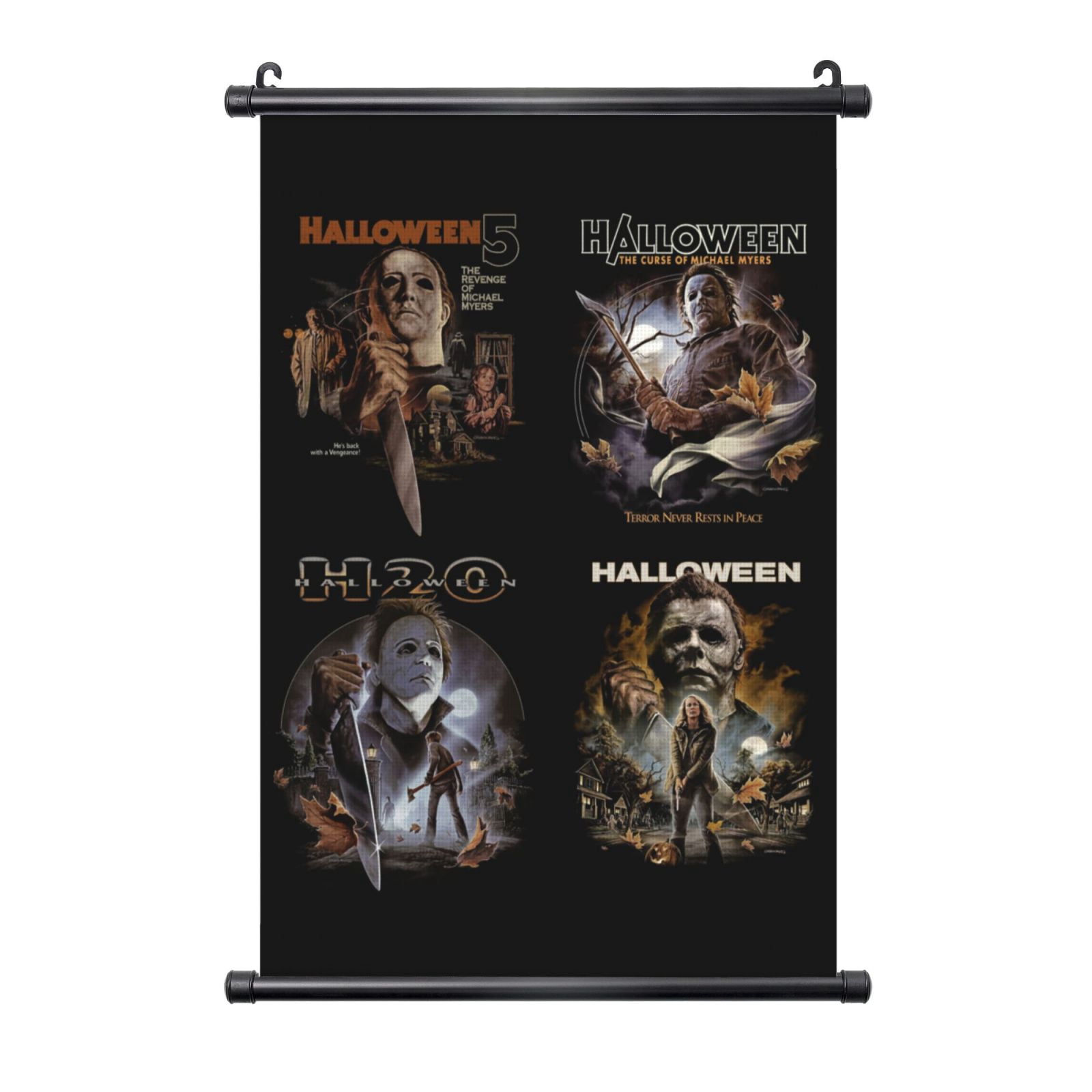 Horrors Of Halloween Michael Myers Black Plastic Shaft Hanging Poster ...