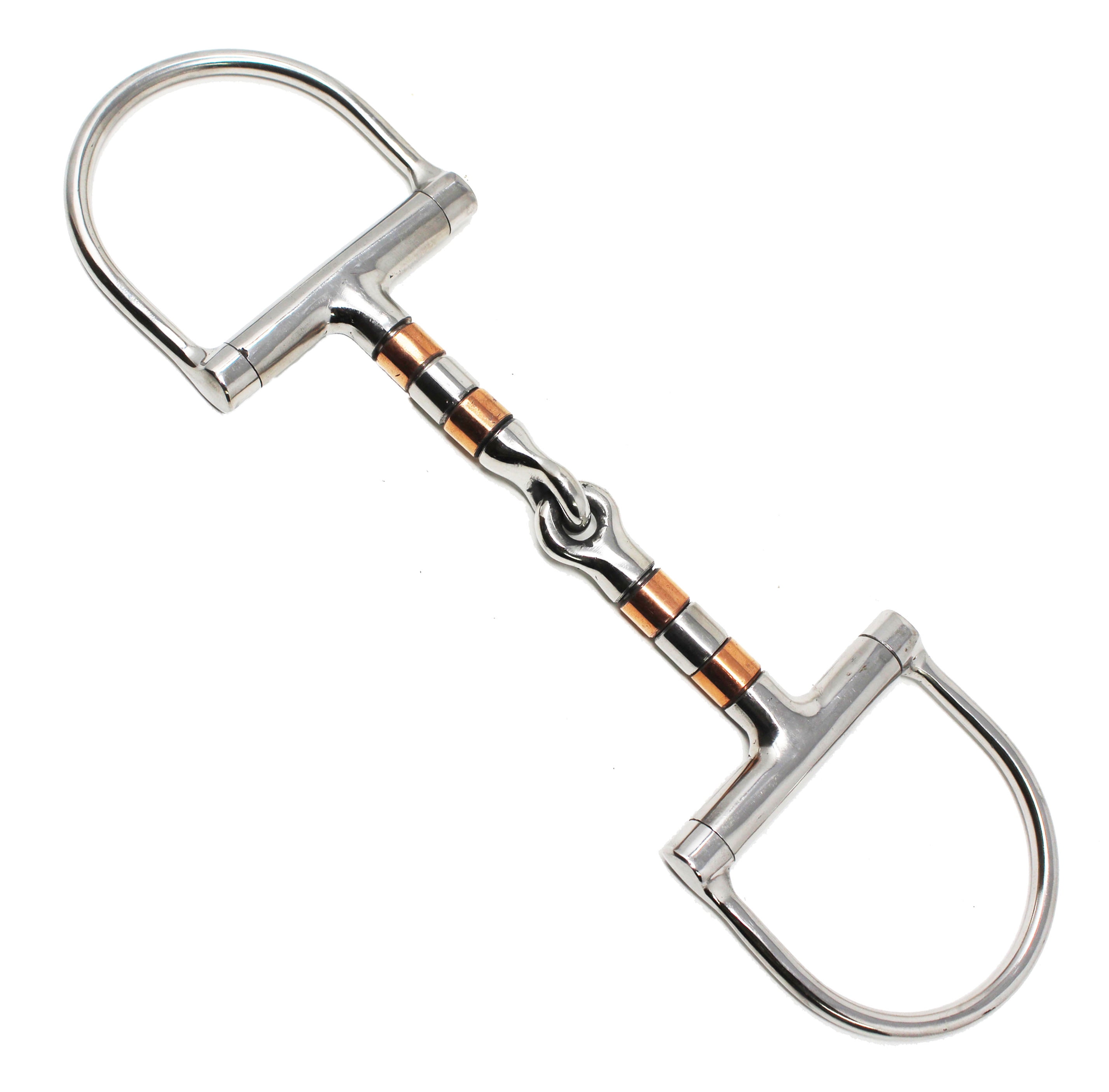 Horse 5" Mouth Broken Snaffle Horse Bit w/ Copper Rollers 35626C ...