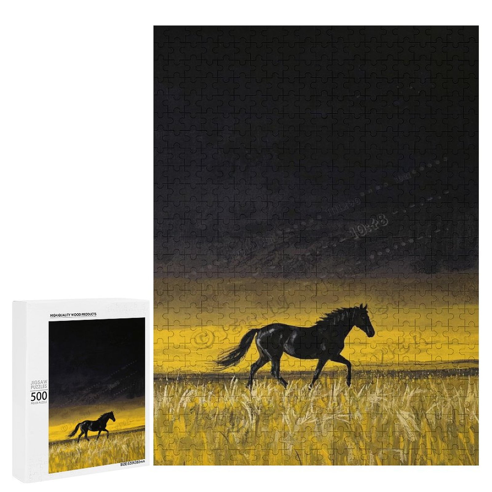 Horse 500 Piece Wooden Puzzle for Adults – Precision Cut Wooden Pieces ...