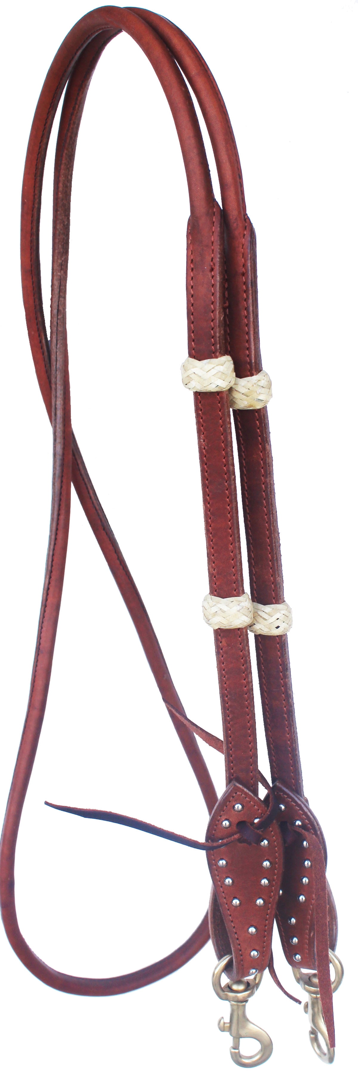 Horse 8' x 5/8" Western Harness Leather Rolled Studded Barrel Contest ...