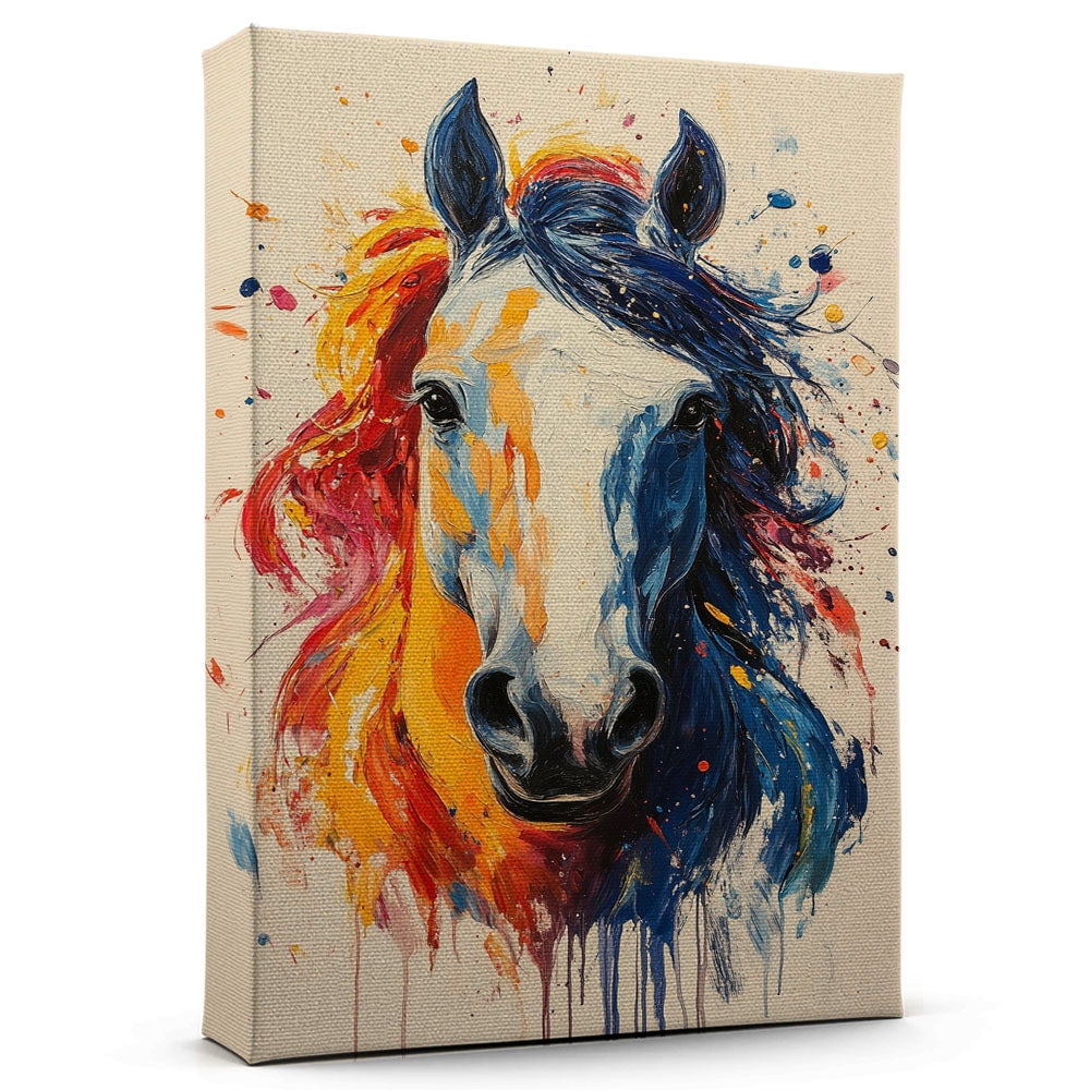 Horse American Cream Draft Canvas Painting Animal Artwork,Colorful ...