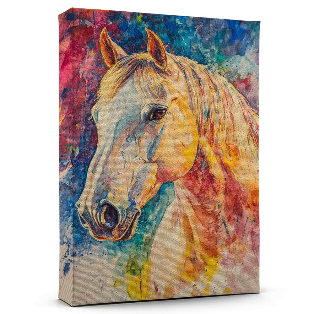 Horse American Cream Draft Canvas Wall Art Animal Decor, Horse American ...