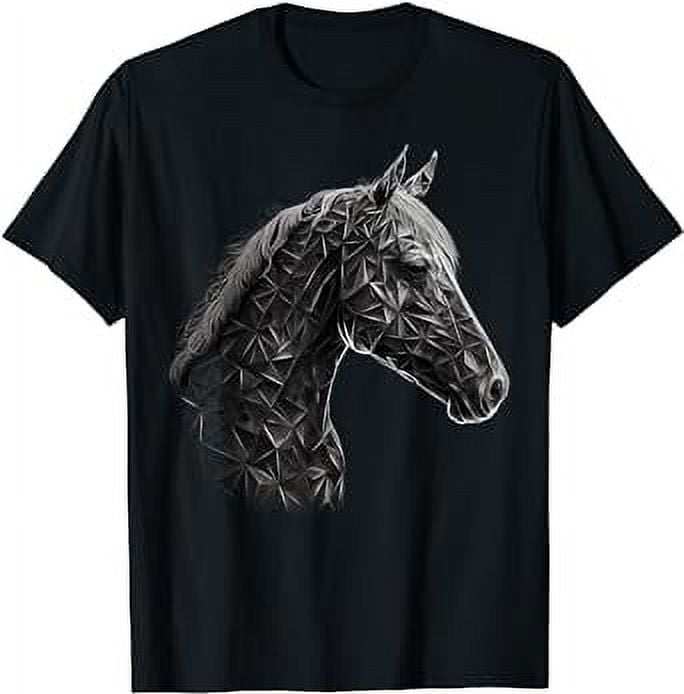 Horse Animal Geometric Polygon Drawing Perd T-Shirt - Walmart.com