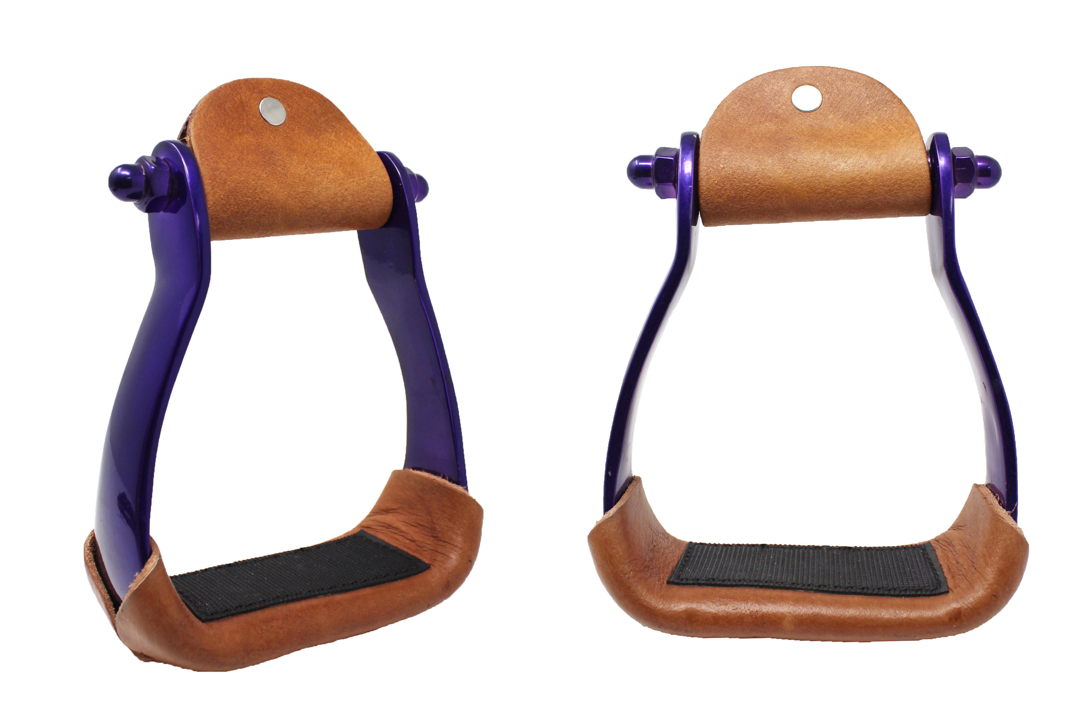 Horse Barrel Racing Aluminum 5" Wide Western Saddle Stirrups Purple ...