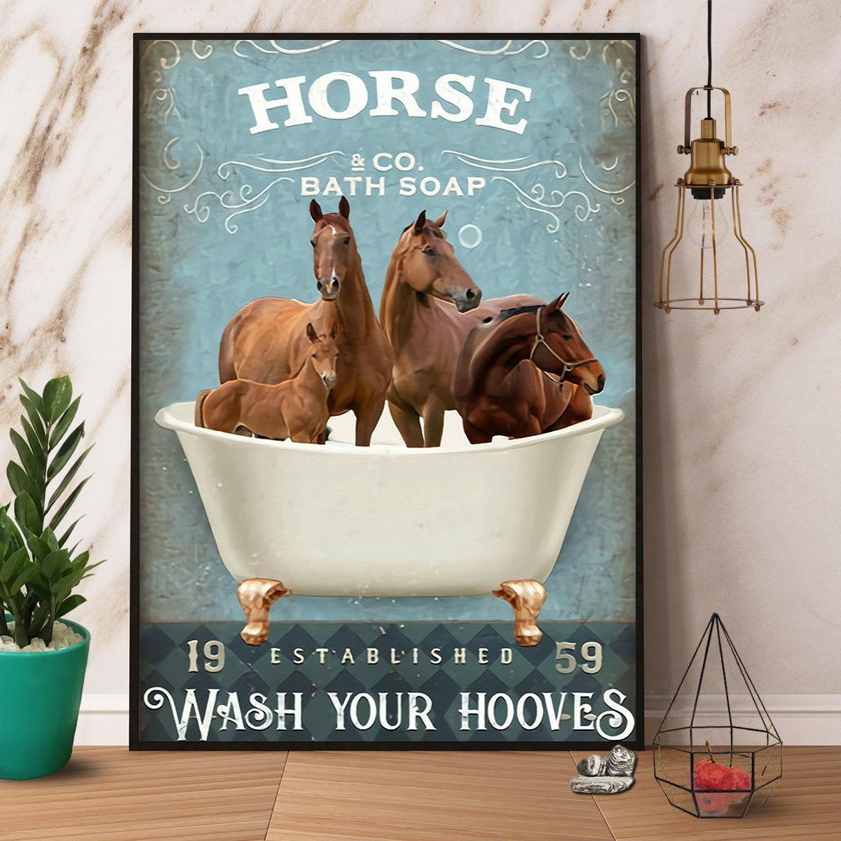 Horse Bath Soap Established Wash Your Hooves Vintage Vertical Paper ...