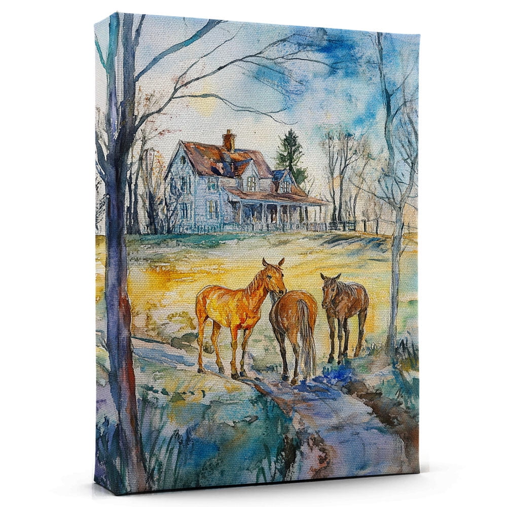 Horse Bay Shire Canvas Wall Art Animal Decor, Horse Bay Shire Canvas ...