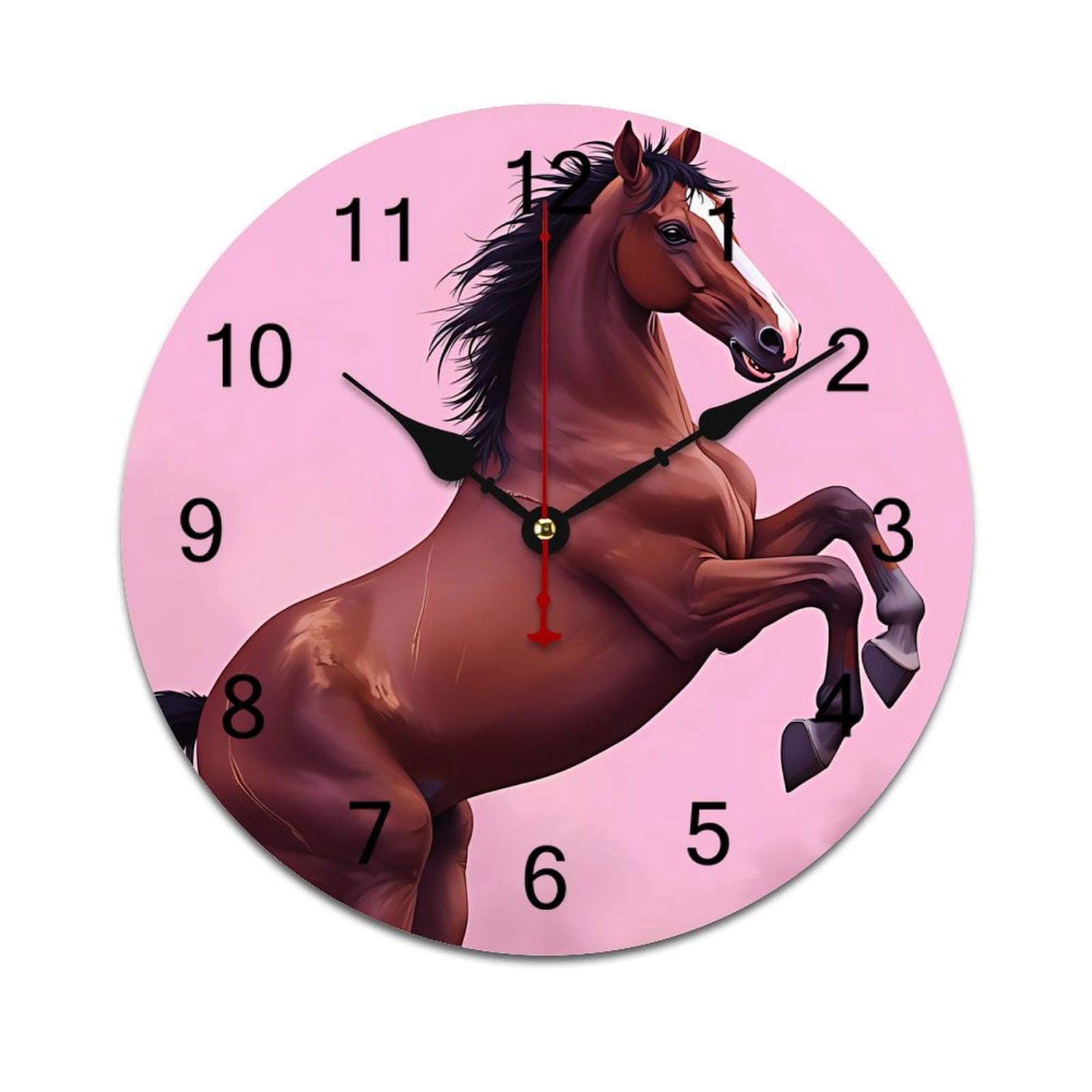 Horse Bedroom Wall Clock Large Modern Kitchen Dinning Round Living Room ...