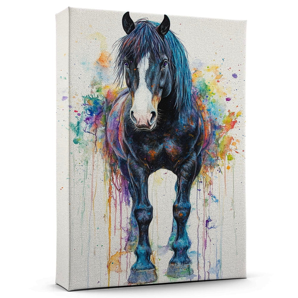 Horse Black Shire Canvas Wall Art For Bedroom Office Wall Decor Horse ...