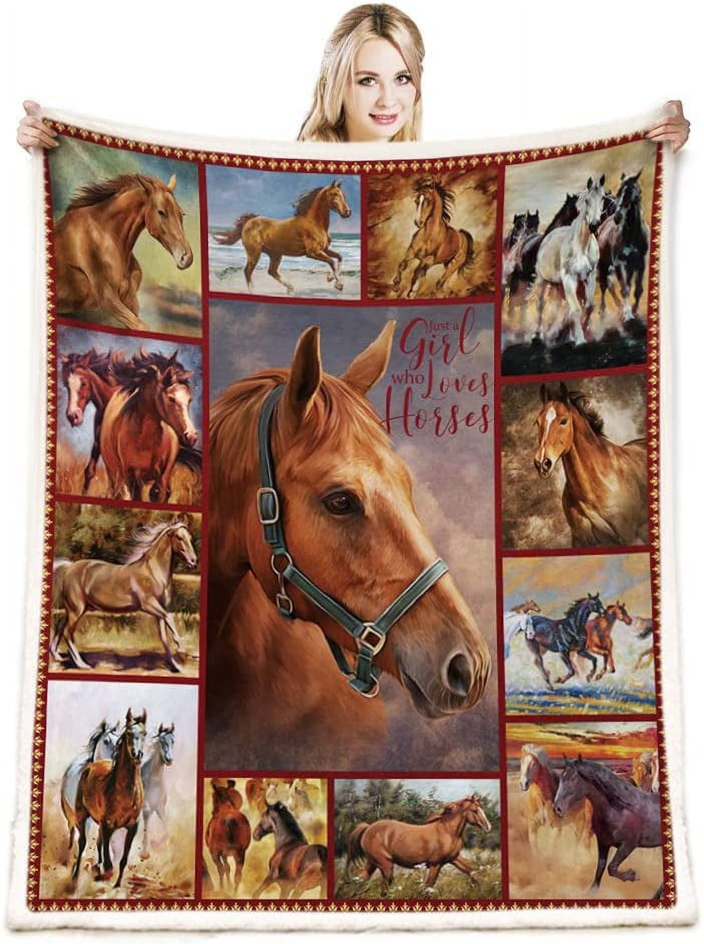 Horse Blanket,Horse Gifts for Girls Throw Blanket,Horse Gifts for Women ...