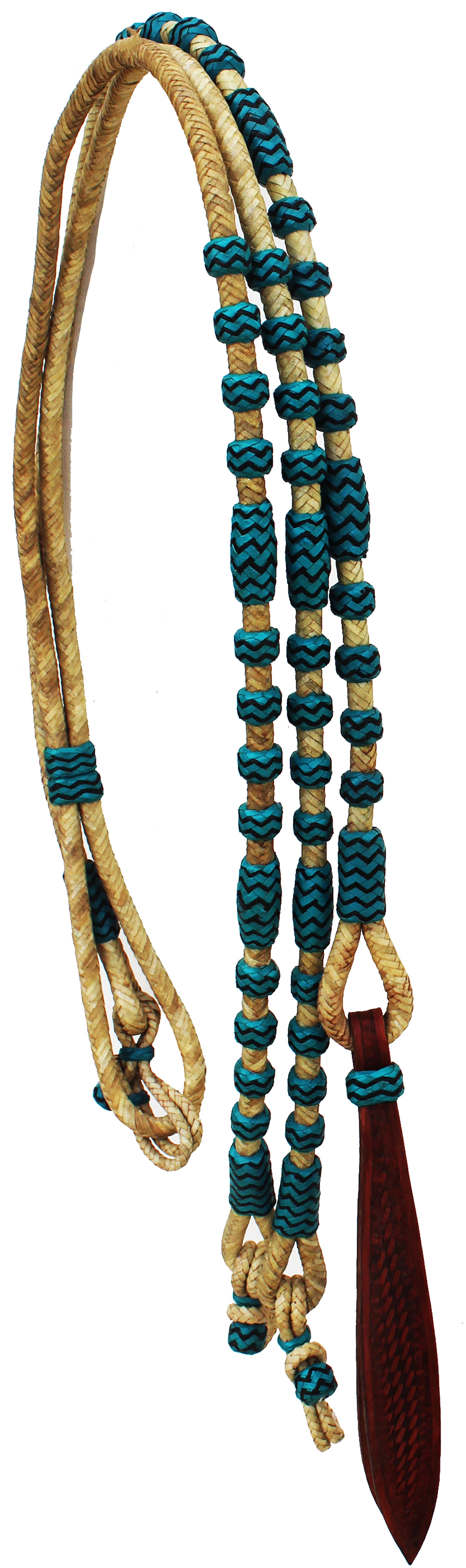 Horse Braided Natural Rawhide Leather Romal Reins Tack 6654TR - Walmart.com