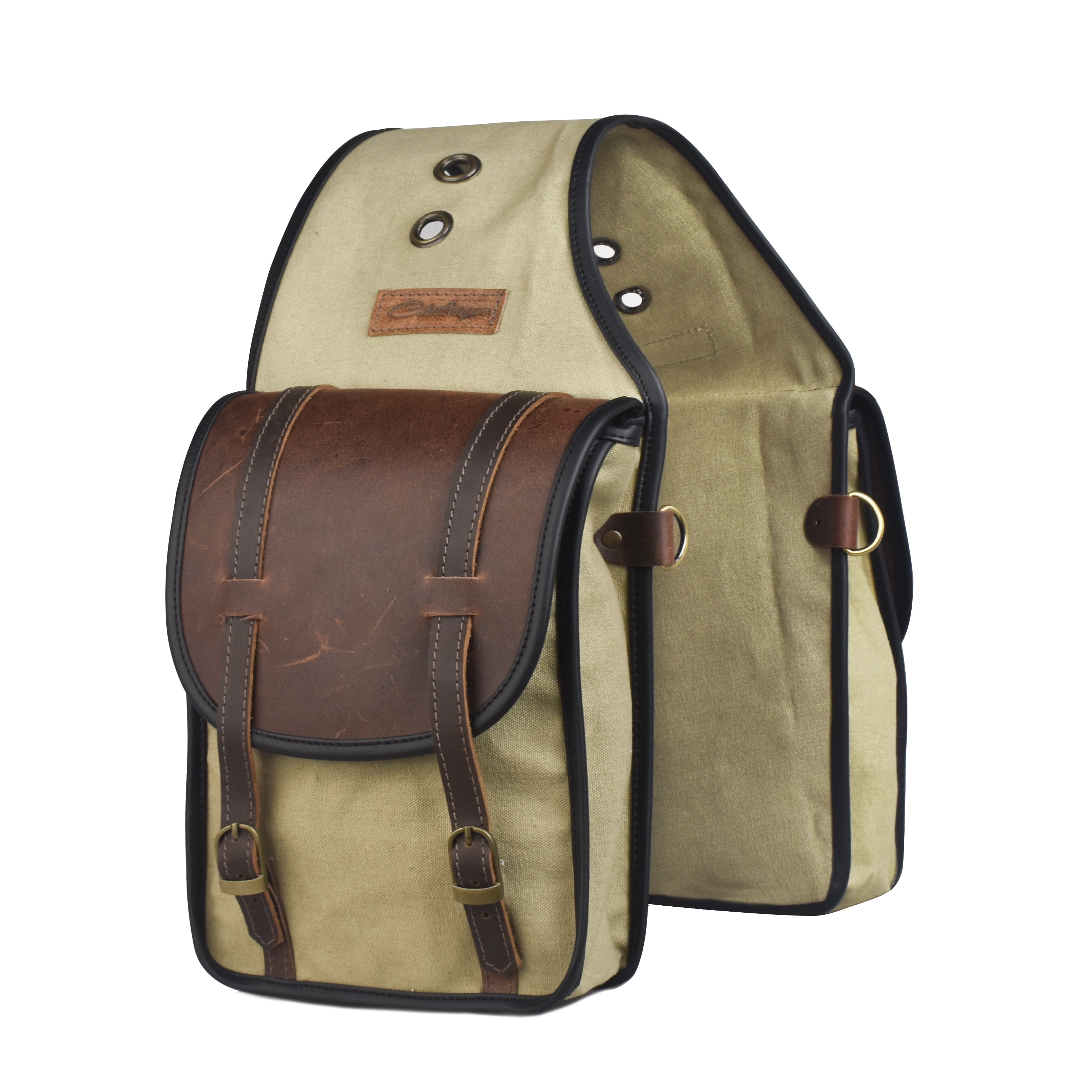 Horse Challenger Western Trail Riding Saddle Canvas Cantle Bag ...