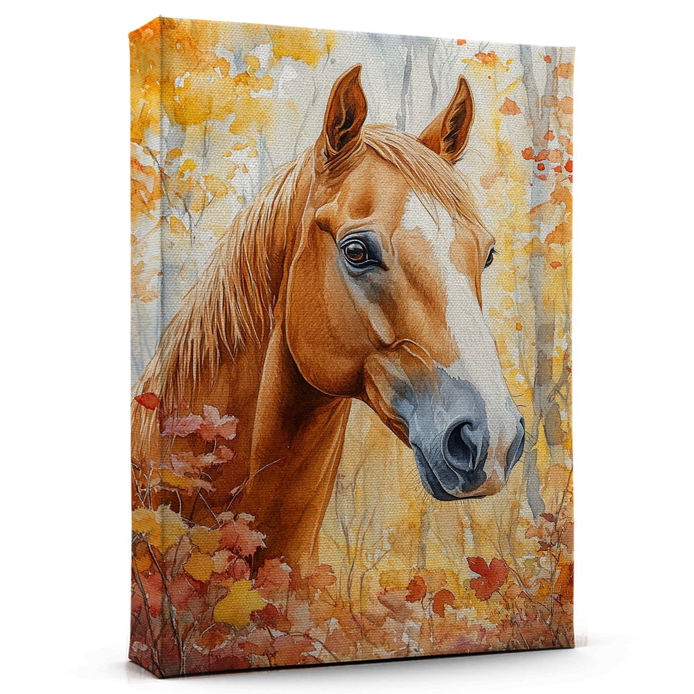 Horse Chestnut Hanoverian Canvas Painting Animal Artwork,Colorful Horse ...