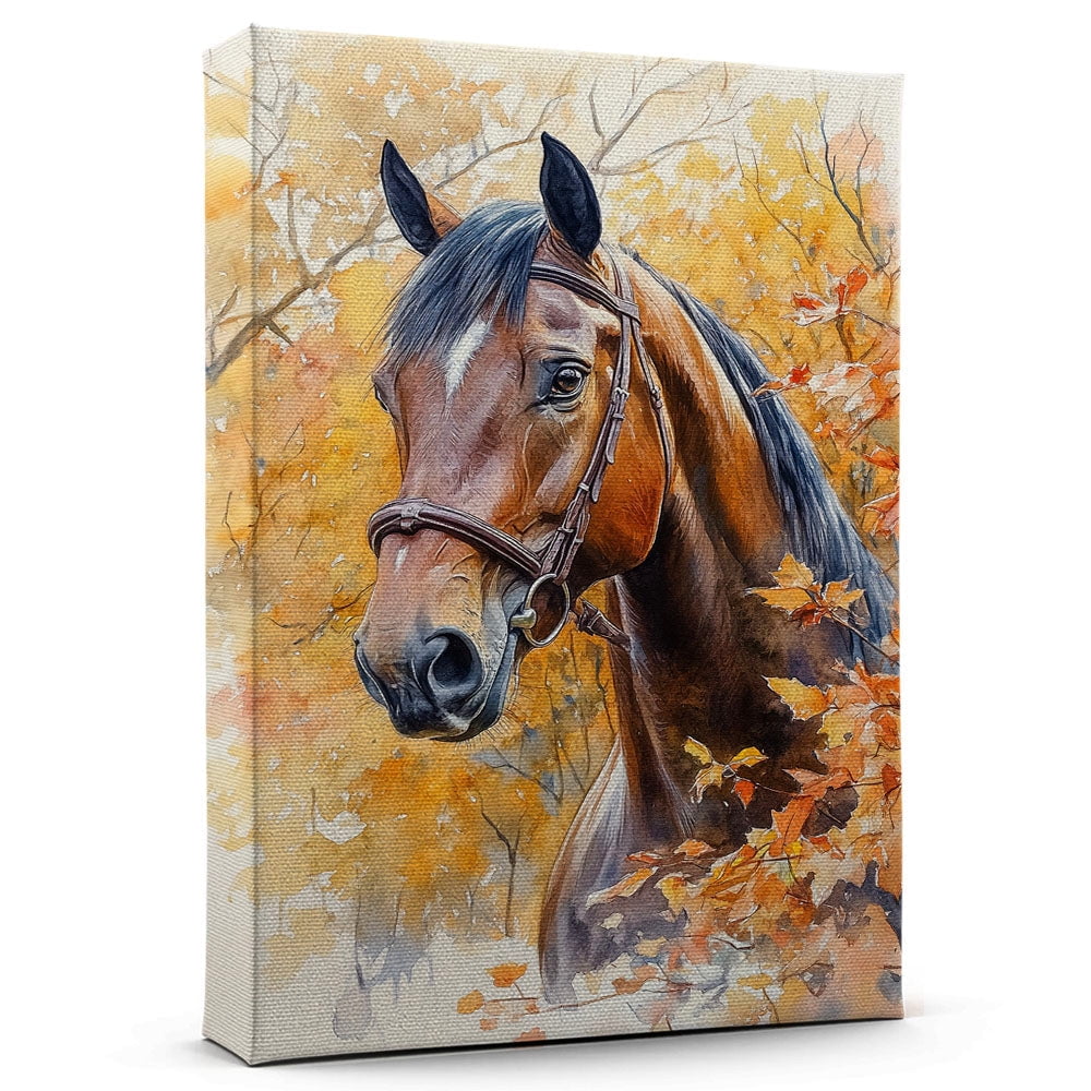 Horse Chestnut Hanoverian Canvas For Wall, Funny Animal Decor Horse ...