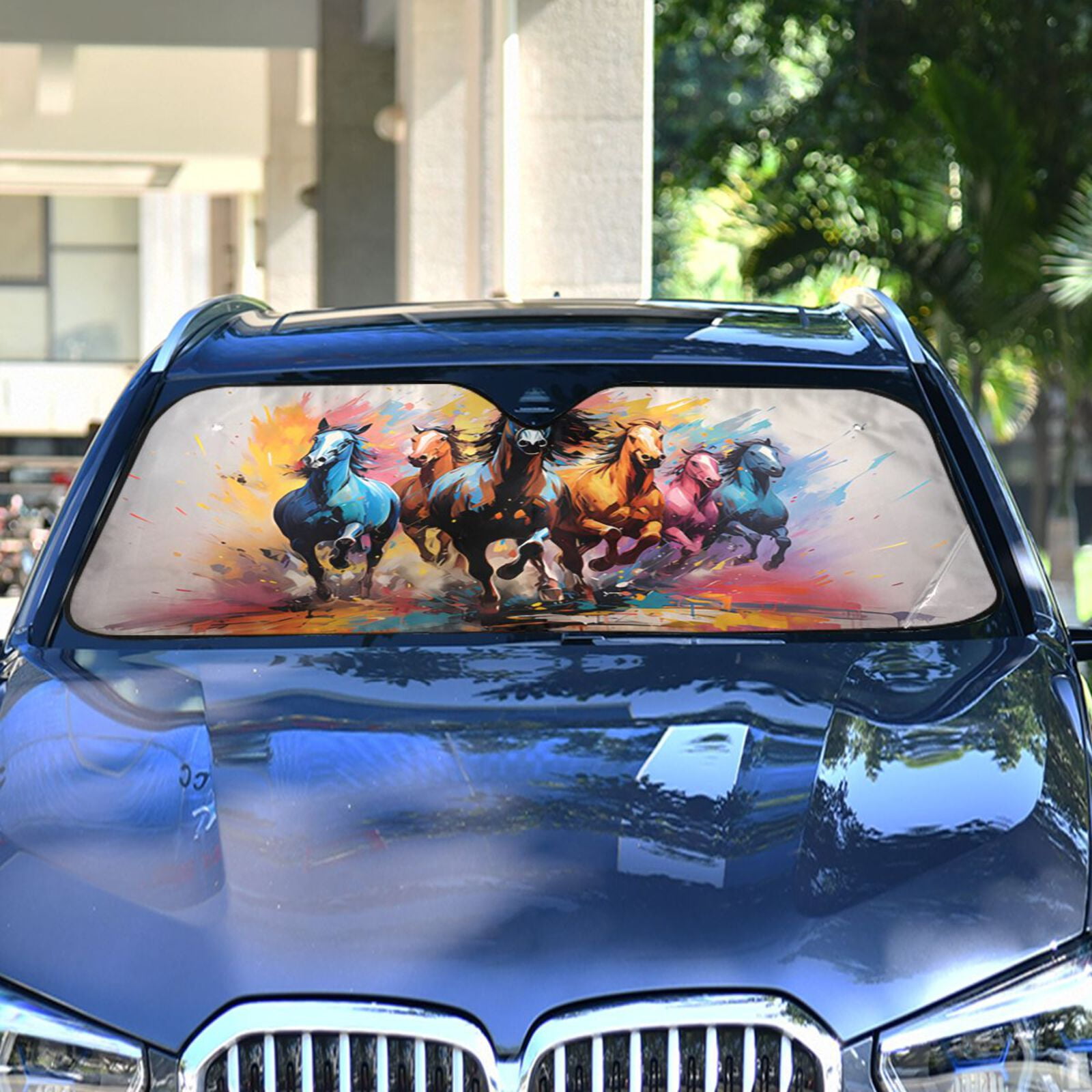 Horse Colorful Automotive Front Car Windshield Sun Shade Reflector ...