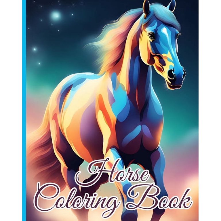 cute horse coloring book