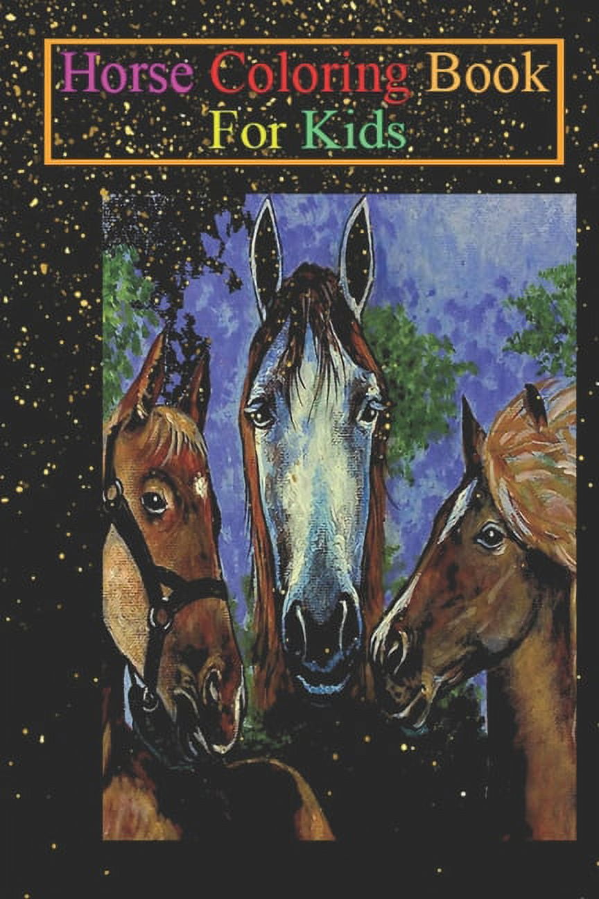 Horse Coloring Book For Kids : Horse Ridding Horseback Art Graphics ...