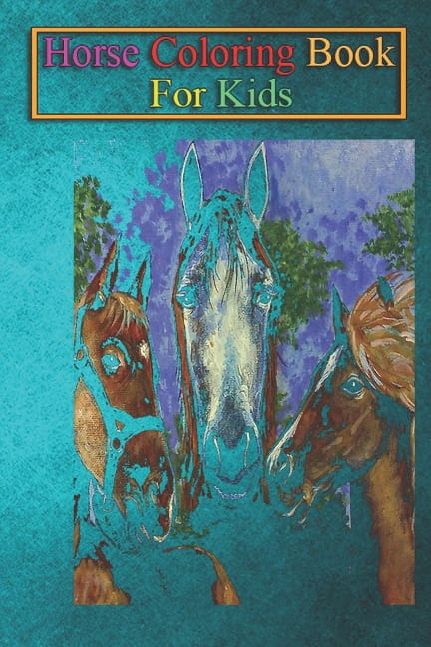 Horse Coloring Book For Kids: Horse Ridding Horseback Art Graphics ...