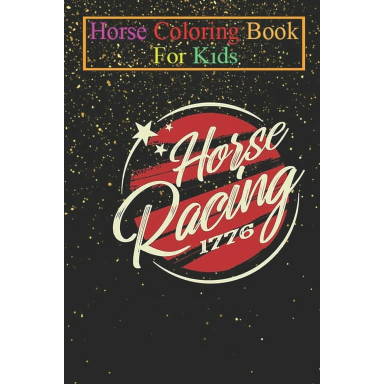 horse racing coloring book