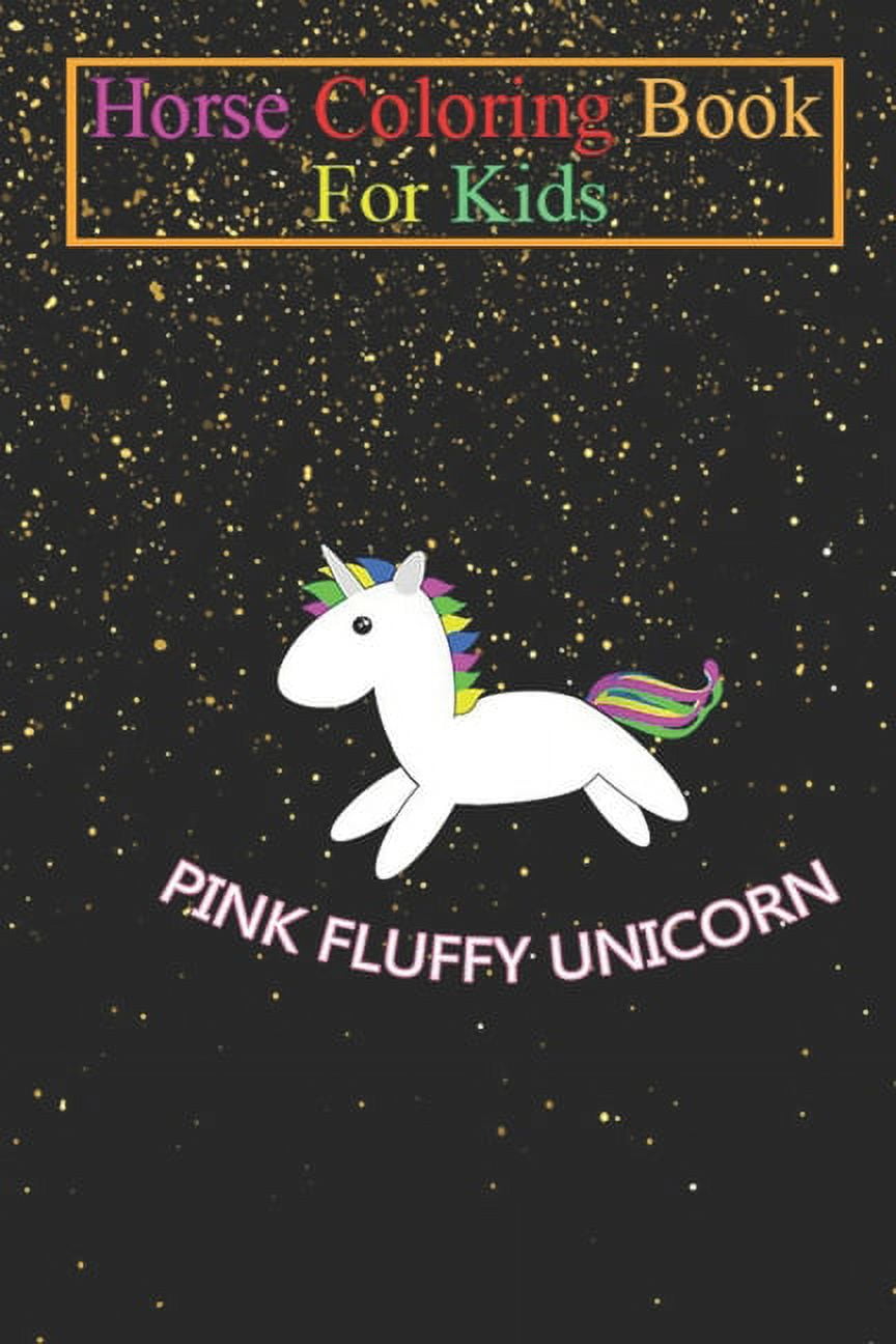 pink fluffy unicorn coloring pages