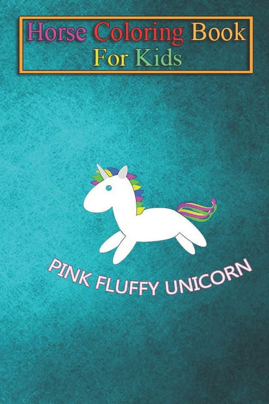 pink fluffy unicorn coloring pages
