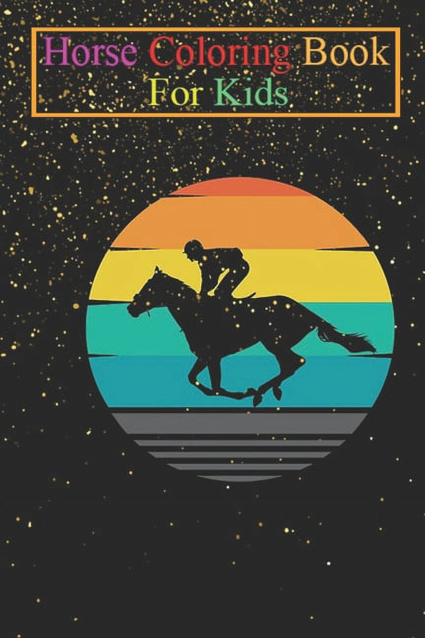 horse riding coloring book