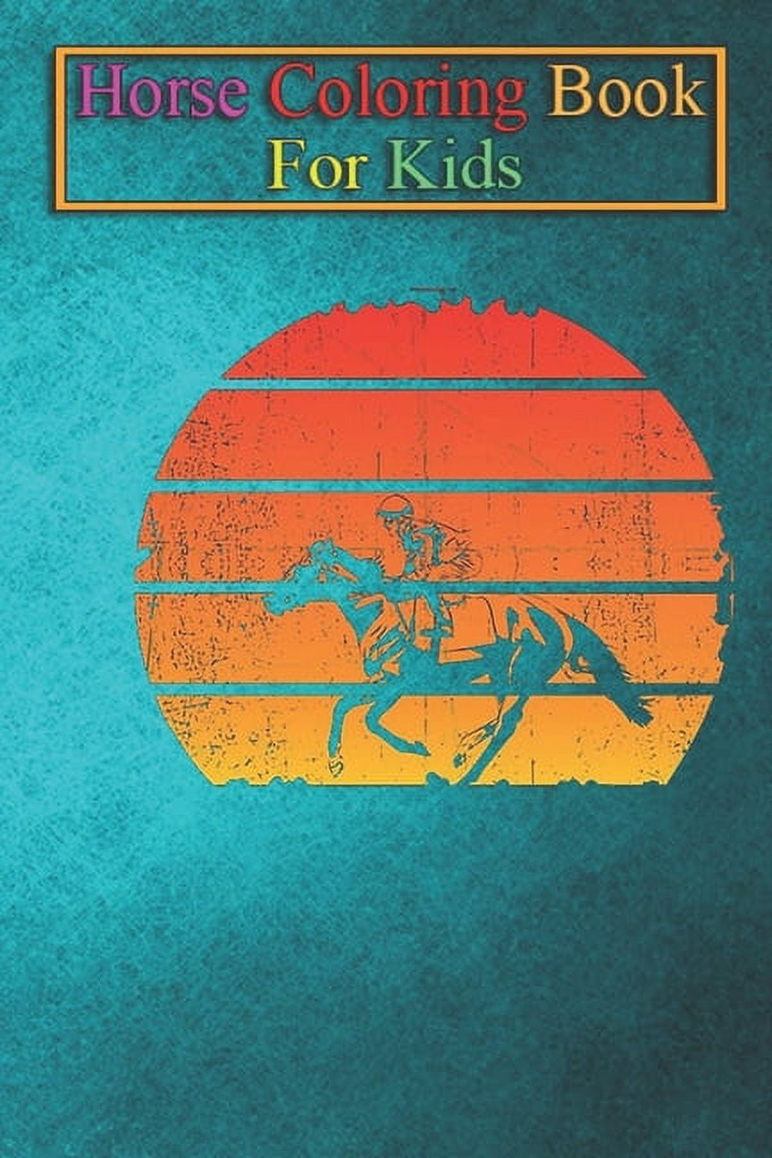 Horse Coloring Book For Kids : Sunset horse riding Animal Coloring Book ...
