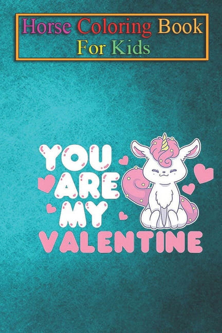 valentines coloring pages for kids horse