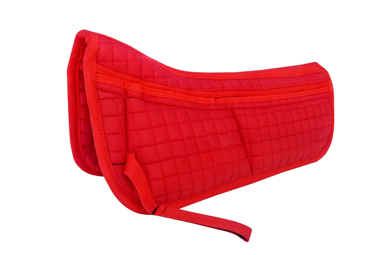 Horse Contoured Wither Relief Quilted Half Pad w/ Foam Inserts Red ...