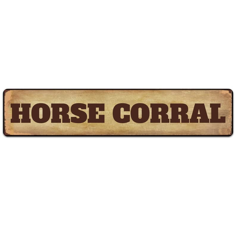 Horse Corral Sign Vintage Sign Retro Metal Plaque Bar Pub Poster Wall ...