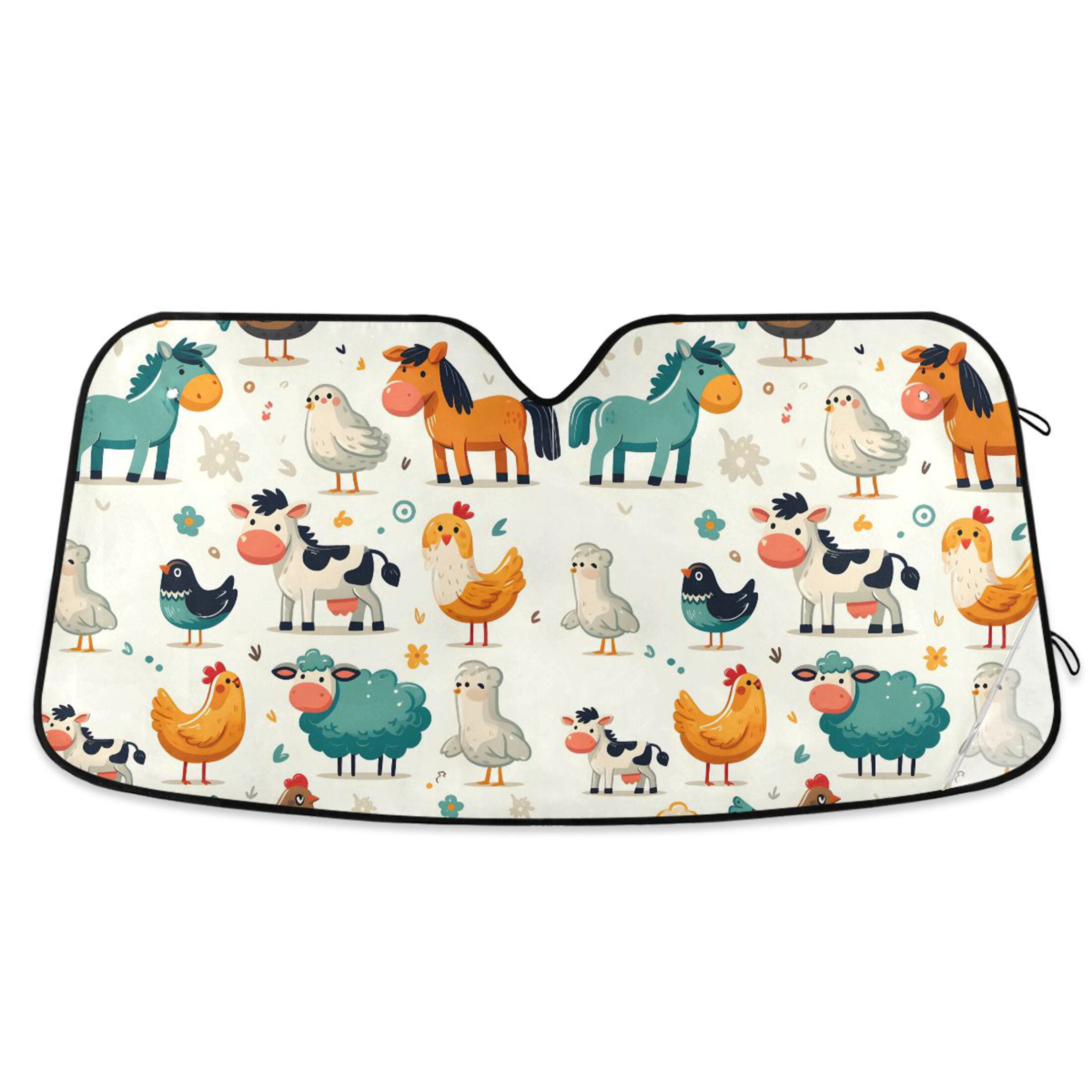 Horse Cow Chicken Bird Sheep Car Windshield Sun Shade Foldable Car ...