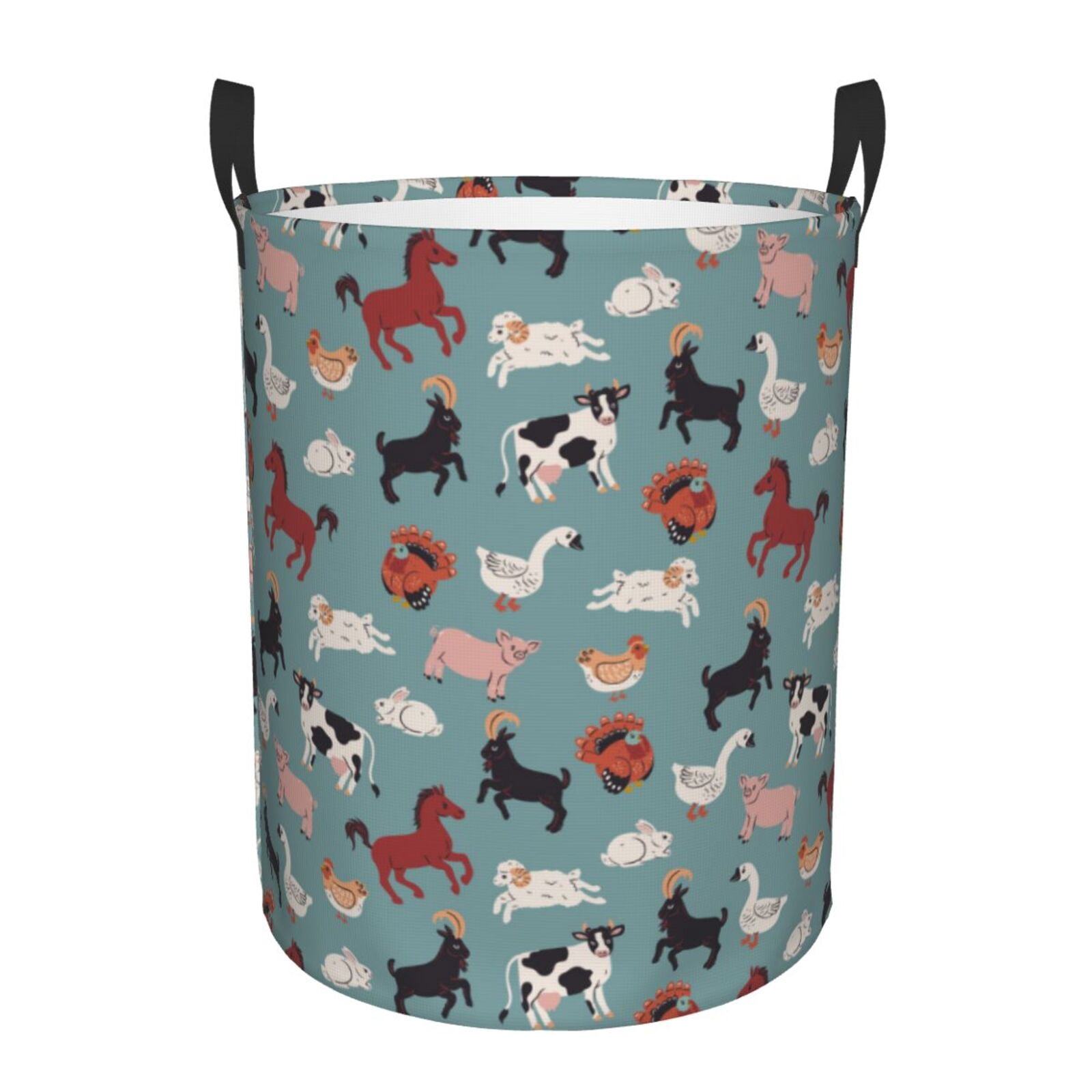Horse Cow Pig Sheep Rabbit Bird Laundry Basket with Handles ...