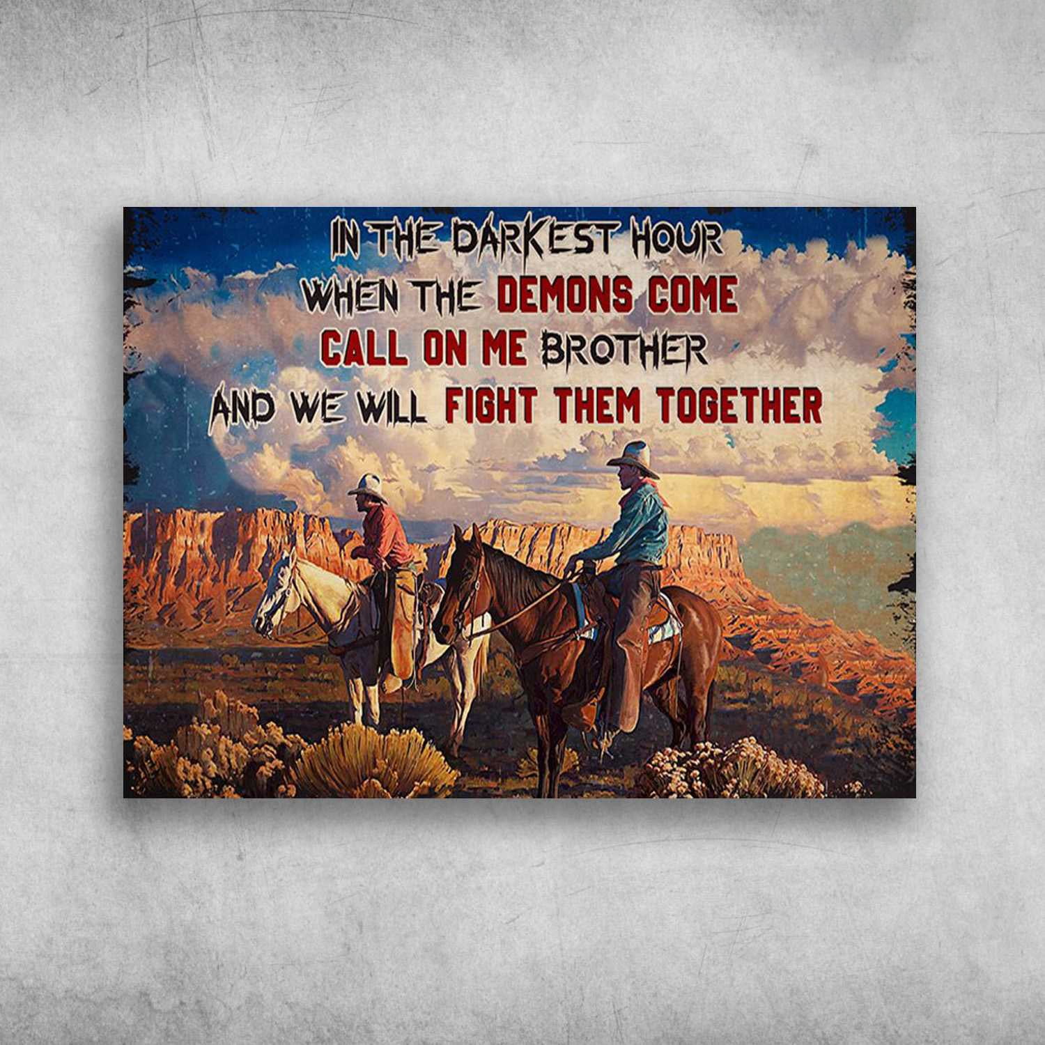 Horse Cowboy, Cowboy Riding - In The Darkest Hour, When The Demons Come ...
