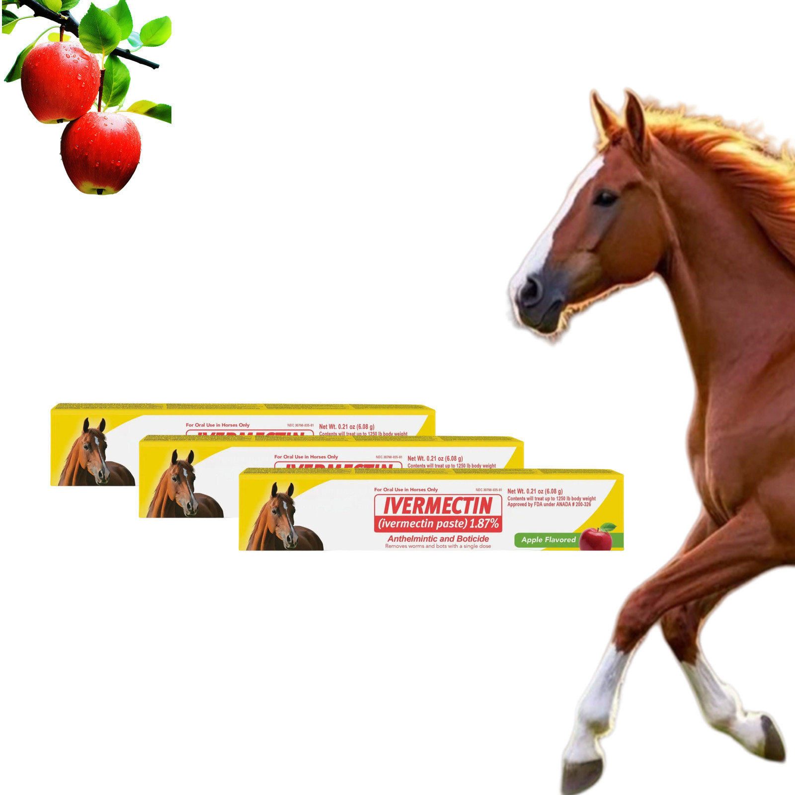 Horse Dewormer,Horse Health (Iver me ctin paste) 1.87%, Equine Dewormer ...