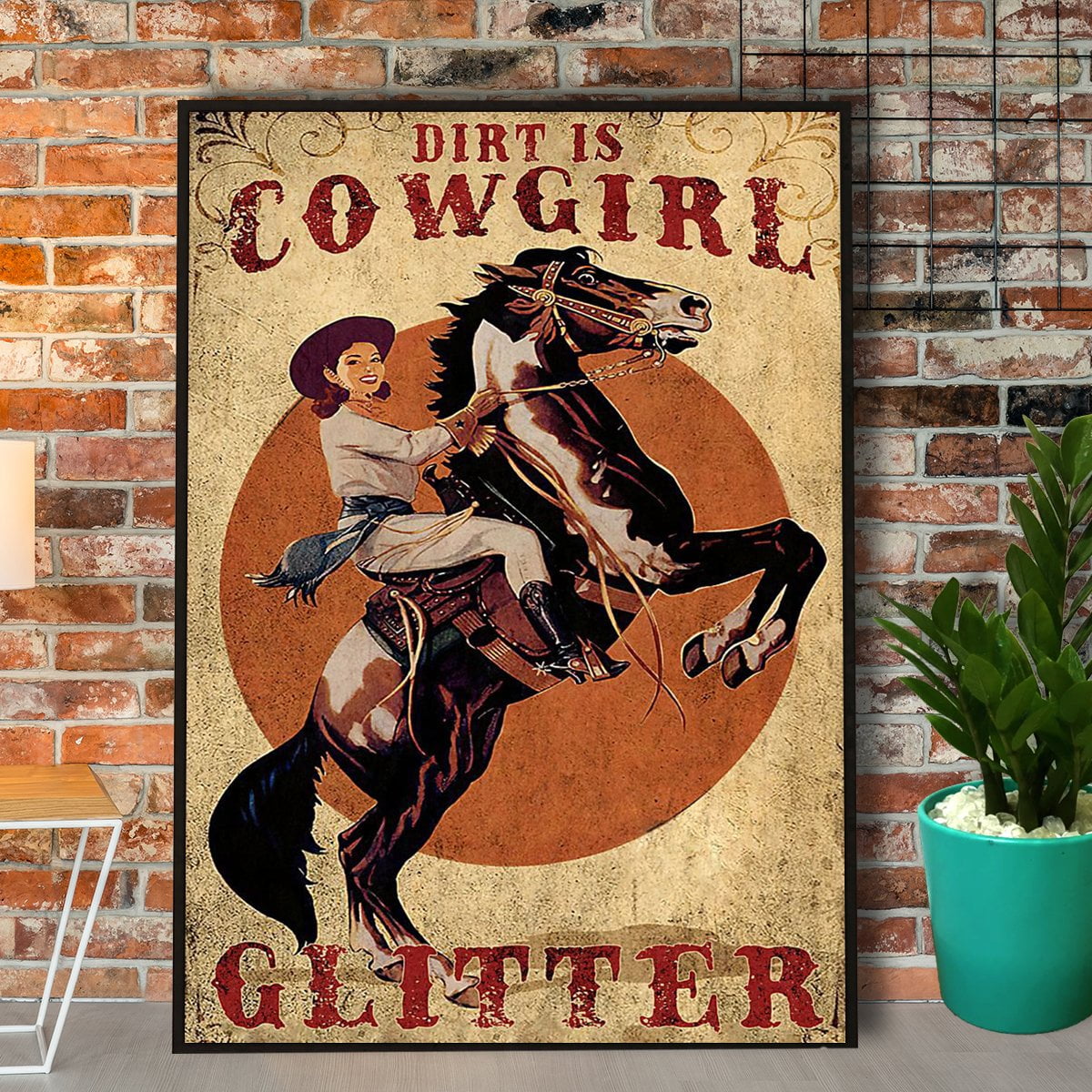 Horse Dirt Is Cowgirl Glitter Paper Poster No Frame Matte Wall Art ...