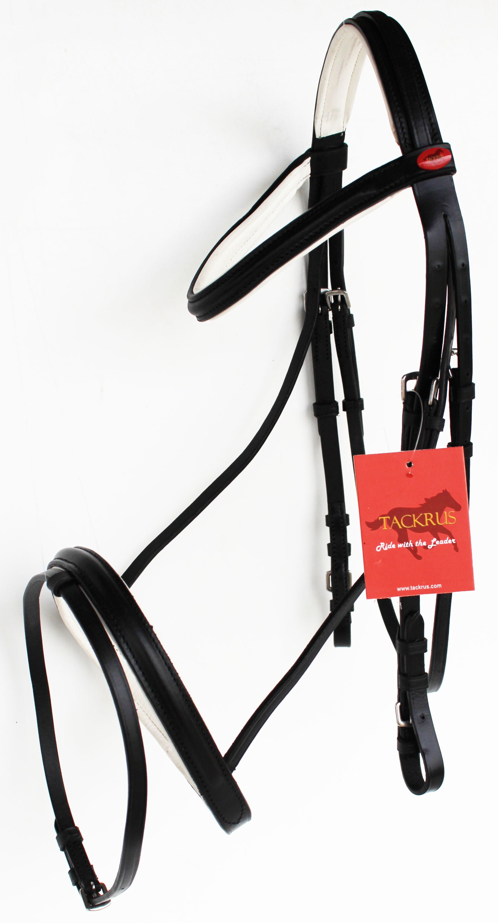 Horse English Padded Leather Jumping Adjustable Bridle Full 803461WHF ...