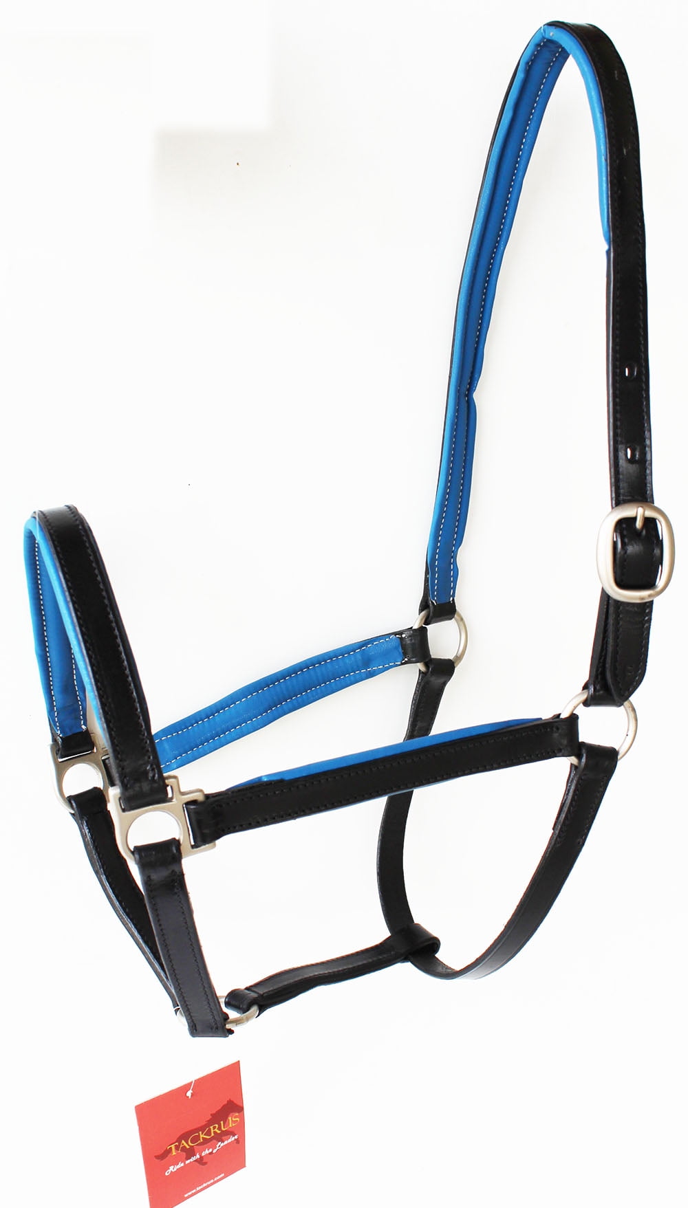 Horse English Padded Leather PONY Western Show Halter Blue 803209BLP ...