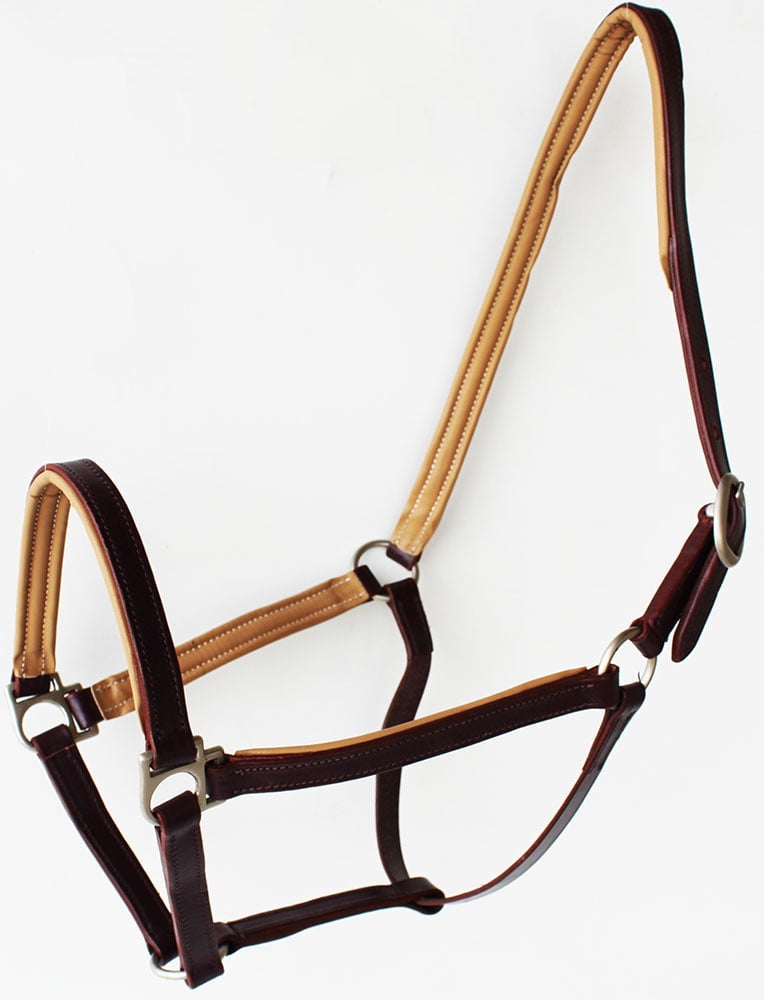 Horse English Padded Leather PONY Western Show Halter Tan 803H209TNP ...