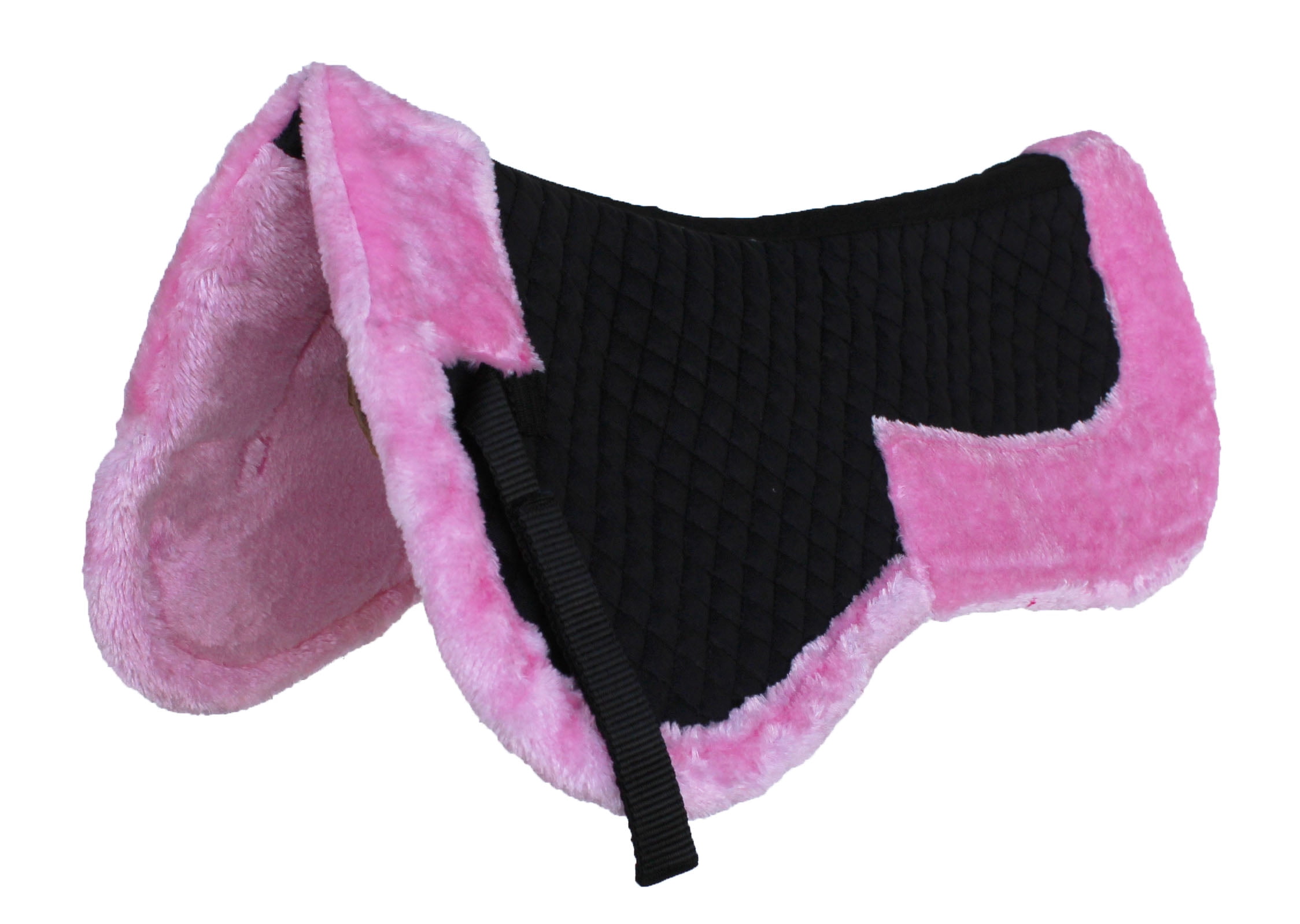 Horse English Quilted Half Pad Correction Wither Relief BLK Pink ...