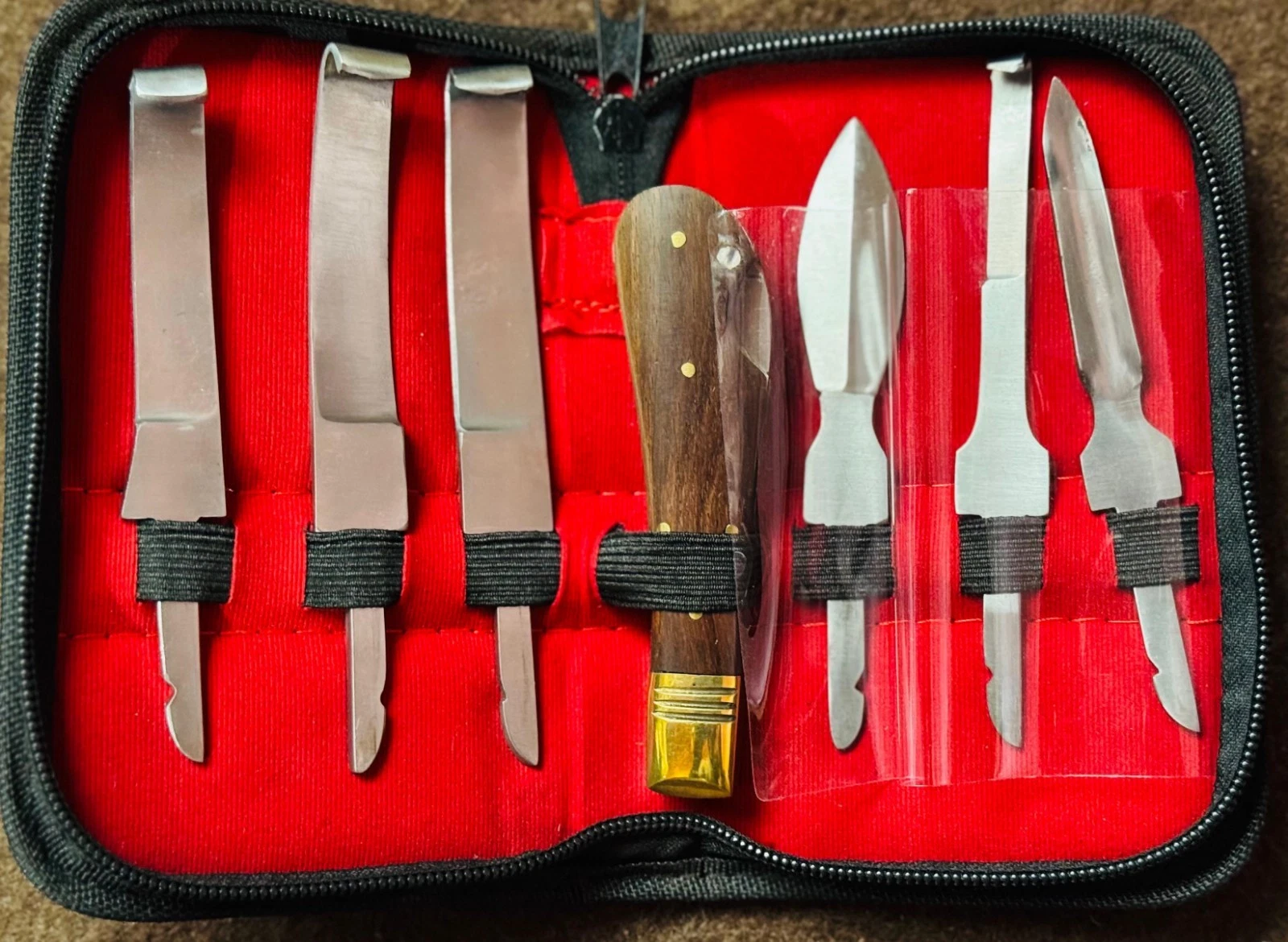 Horse Farrier 6-Piece Changeable Hoof Knife Set, Cattle Hoof Pick Kit ...