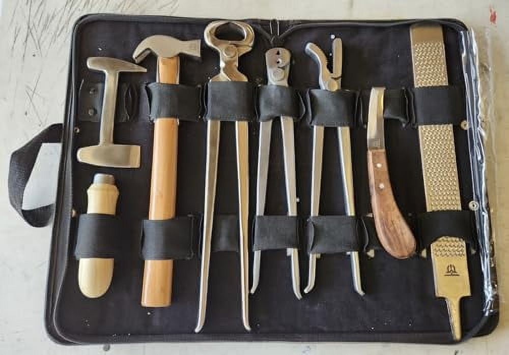 Horse Farrier Hoof Tool Kit (7 Piece) with Carry Bag Horse Equine Metal ...
