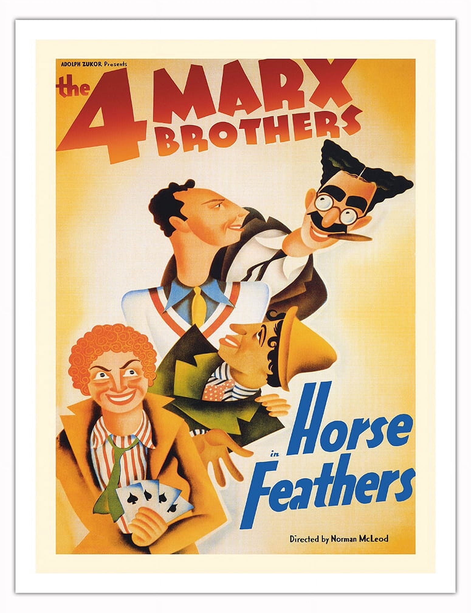 Horse Feathers - Starring The Marx Brothers - Vintage Film Movie Poster ...
