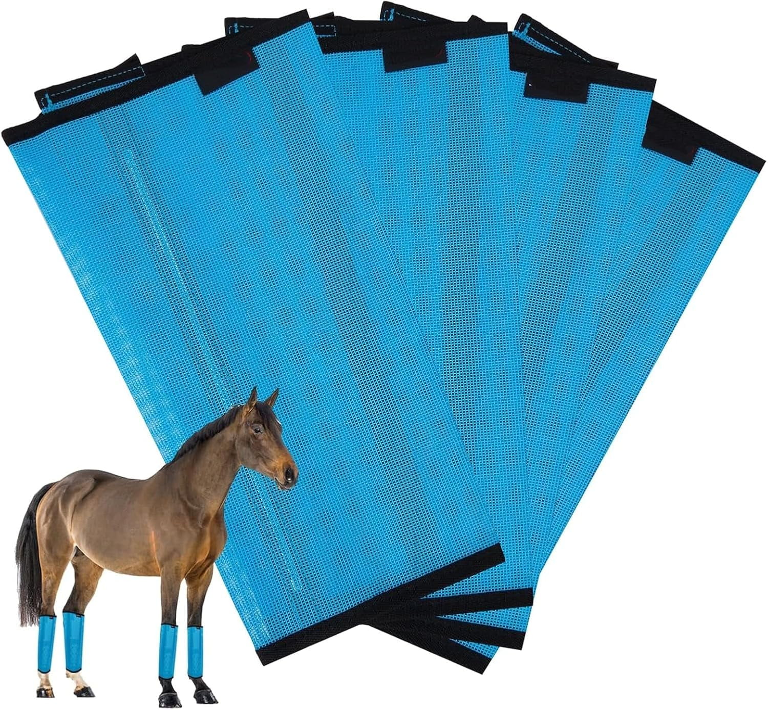 Horse Fly Boots, 4 Piece Adjustable Horse Fly Boot Set, Comfortable ...