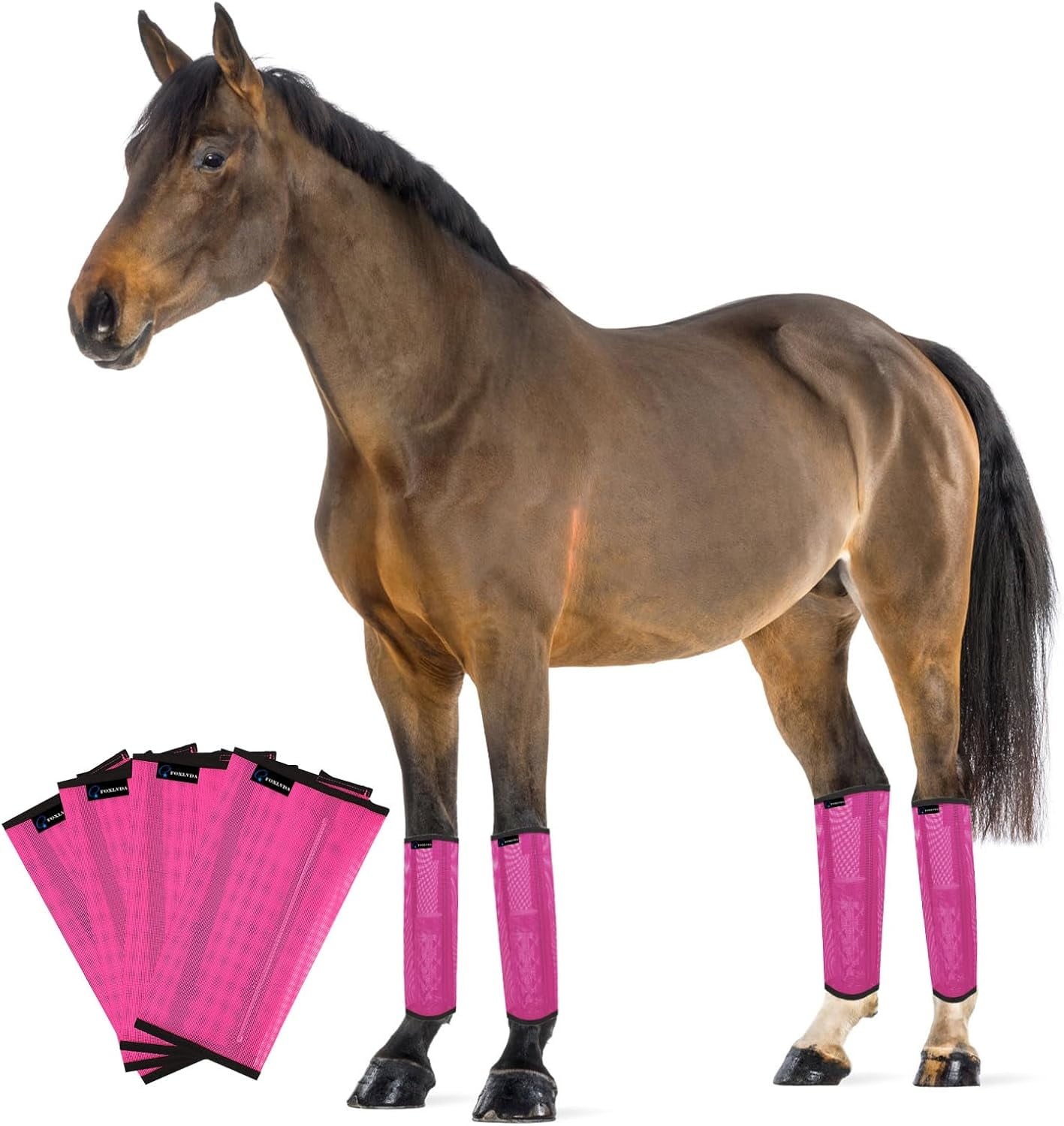 Horse Fly Boots - Fly Boots for Horses Set of 4, Comfortable Horse ...